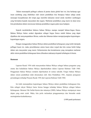 Tugasan krb 3033 pengantaran bahasa melayu | PDF