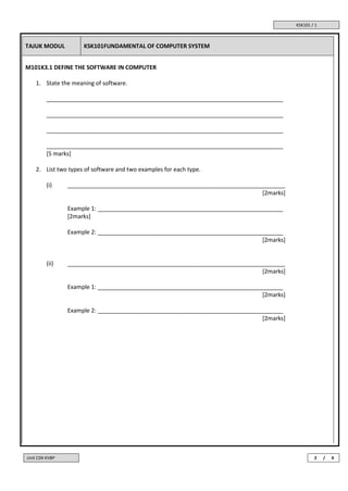 Tugasan ksk101 k3 | PDF
