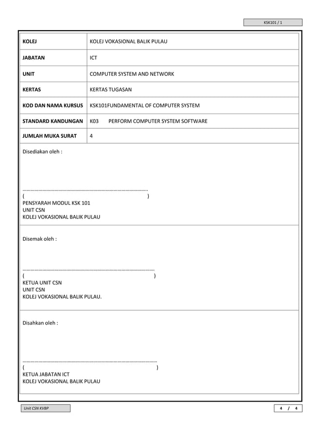 Tugasan ksk101 k3 | DOCX