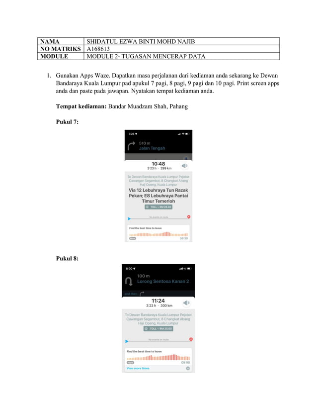 Tugasan Mencerap Data A168613 | PDF
