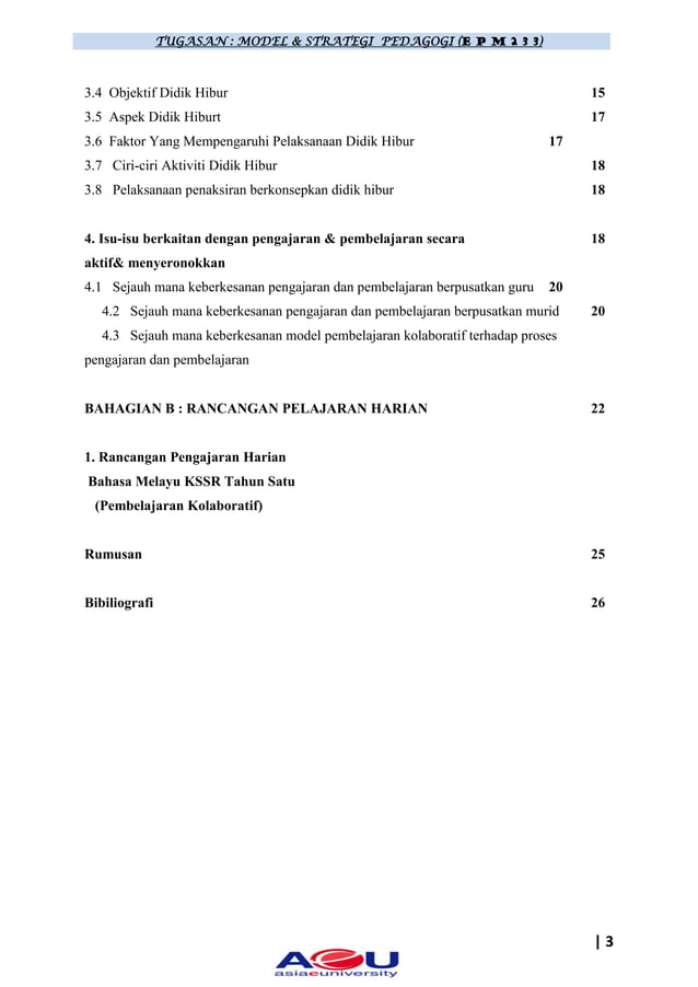 Tugasan model & strategi pedagogi epm233 (cikgu azman) | DOCX