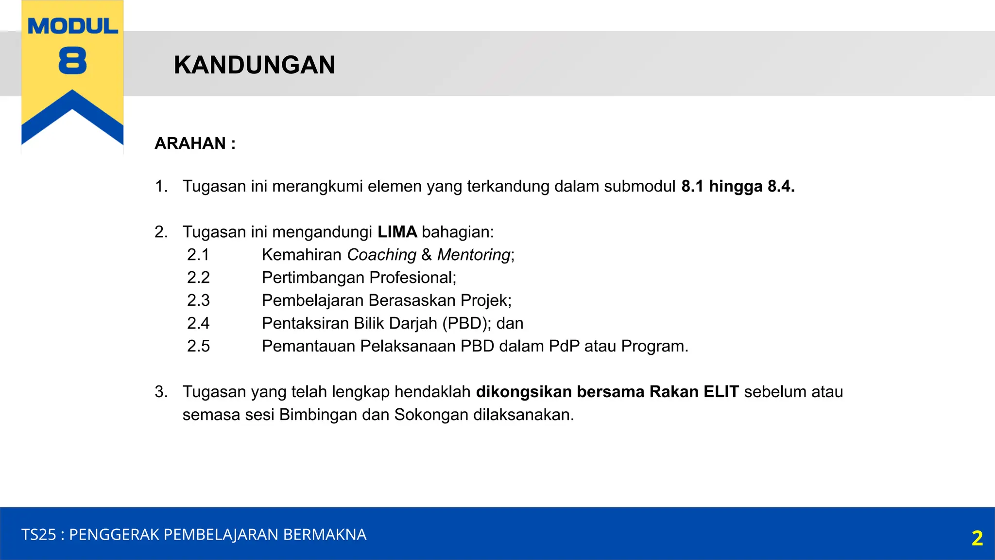 Tugasan Modul 8 TS25 KOHORT 7 2024 sekolah | PPTX