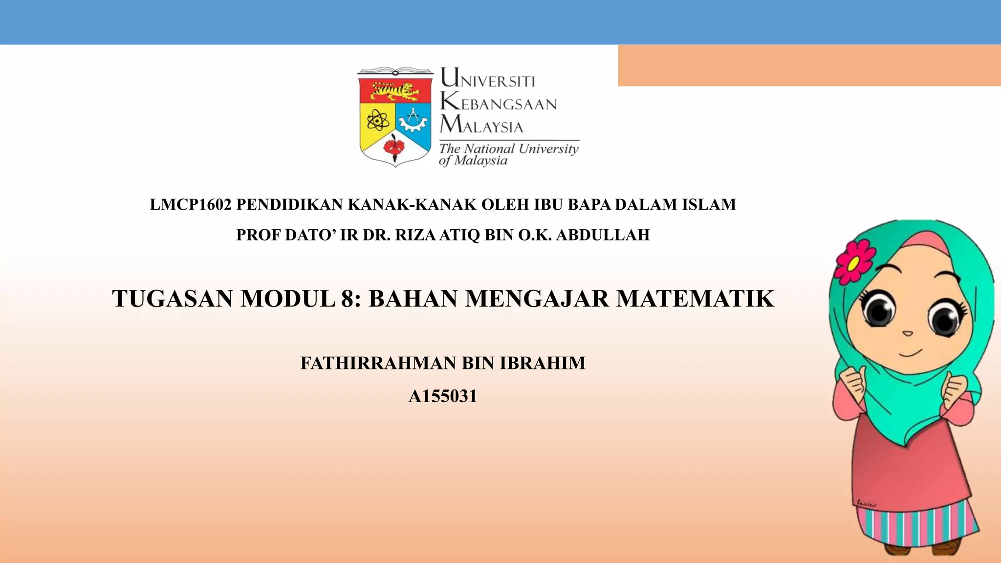 Tugasan modul 8 bahan mengajar matematik | PPT
