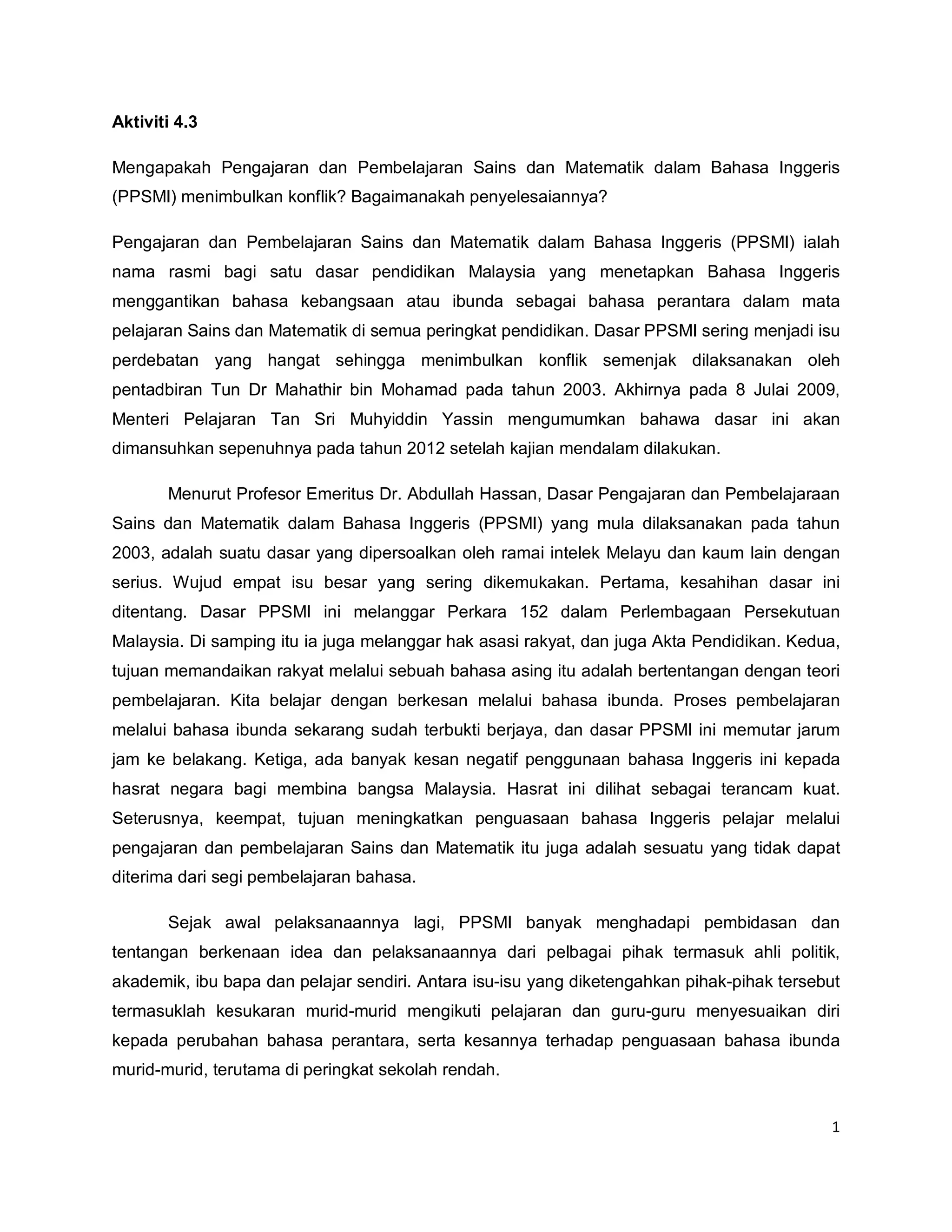 Tugasan ppsmi | PDF