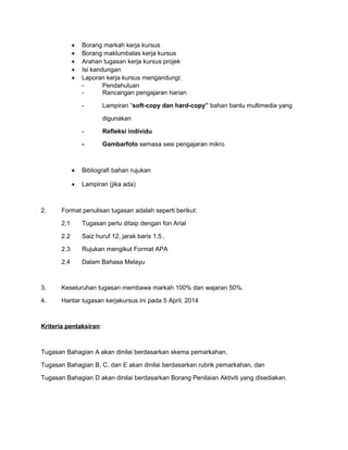 Tugasan projek | DOC