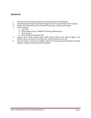 PANDUAN TUGASAN | PDF