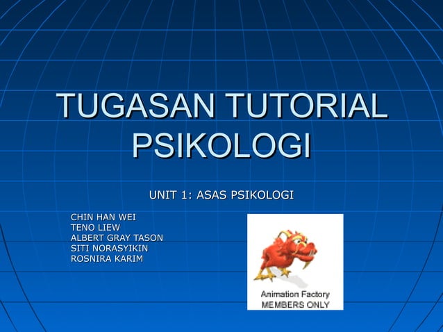Tugasan tutorial psikologi | PPT
