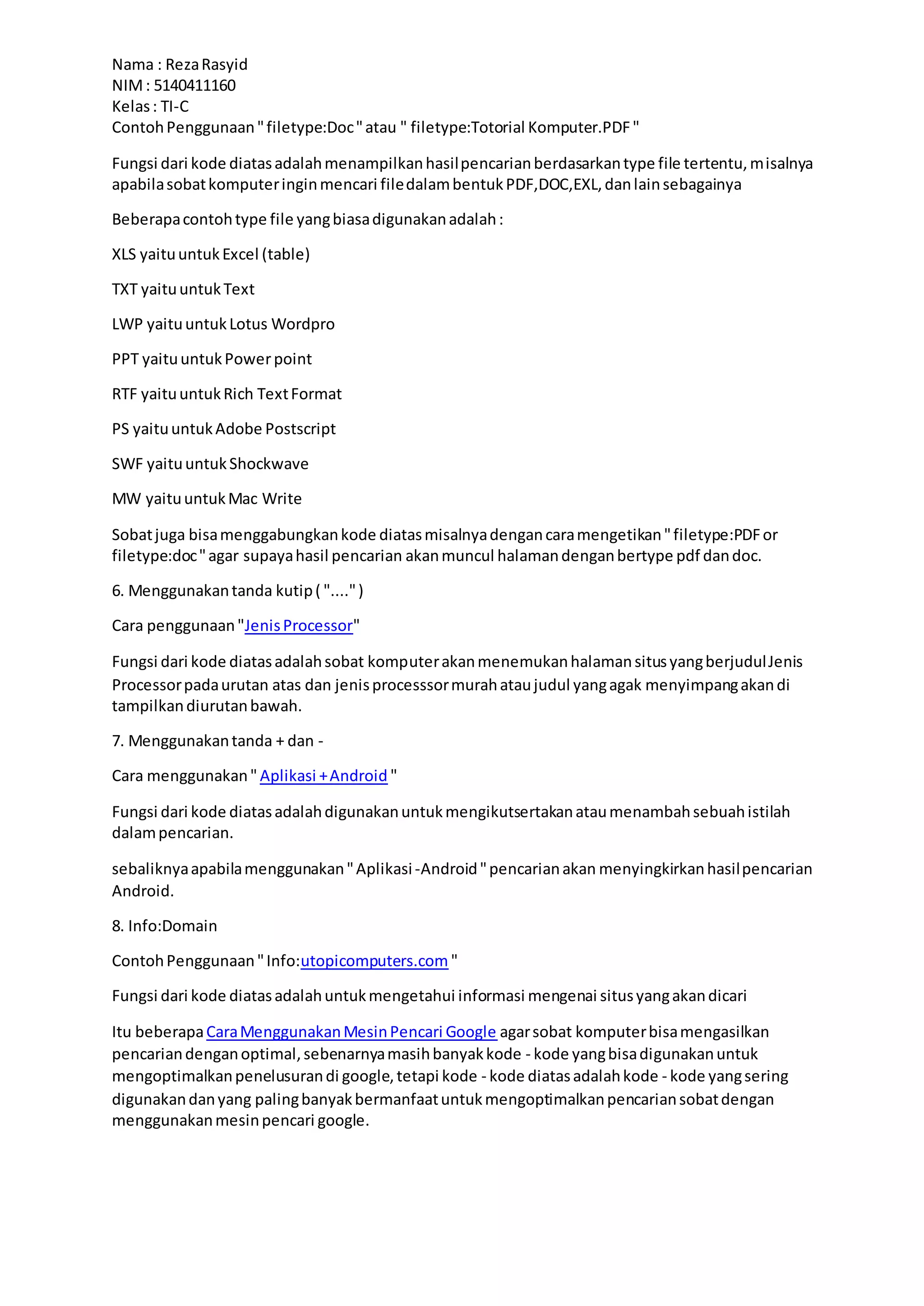 Artikel (Ringkasan Modul APTI II) | PDF