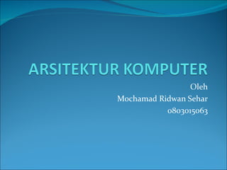 Tugas arsitektur komputer | PPT