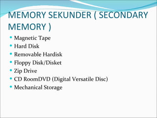 Tugas arsitektur komputer | PPT