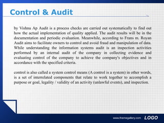 Control and Audit Information System | PPT