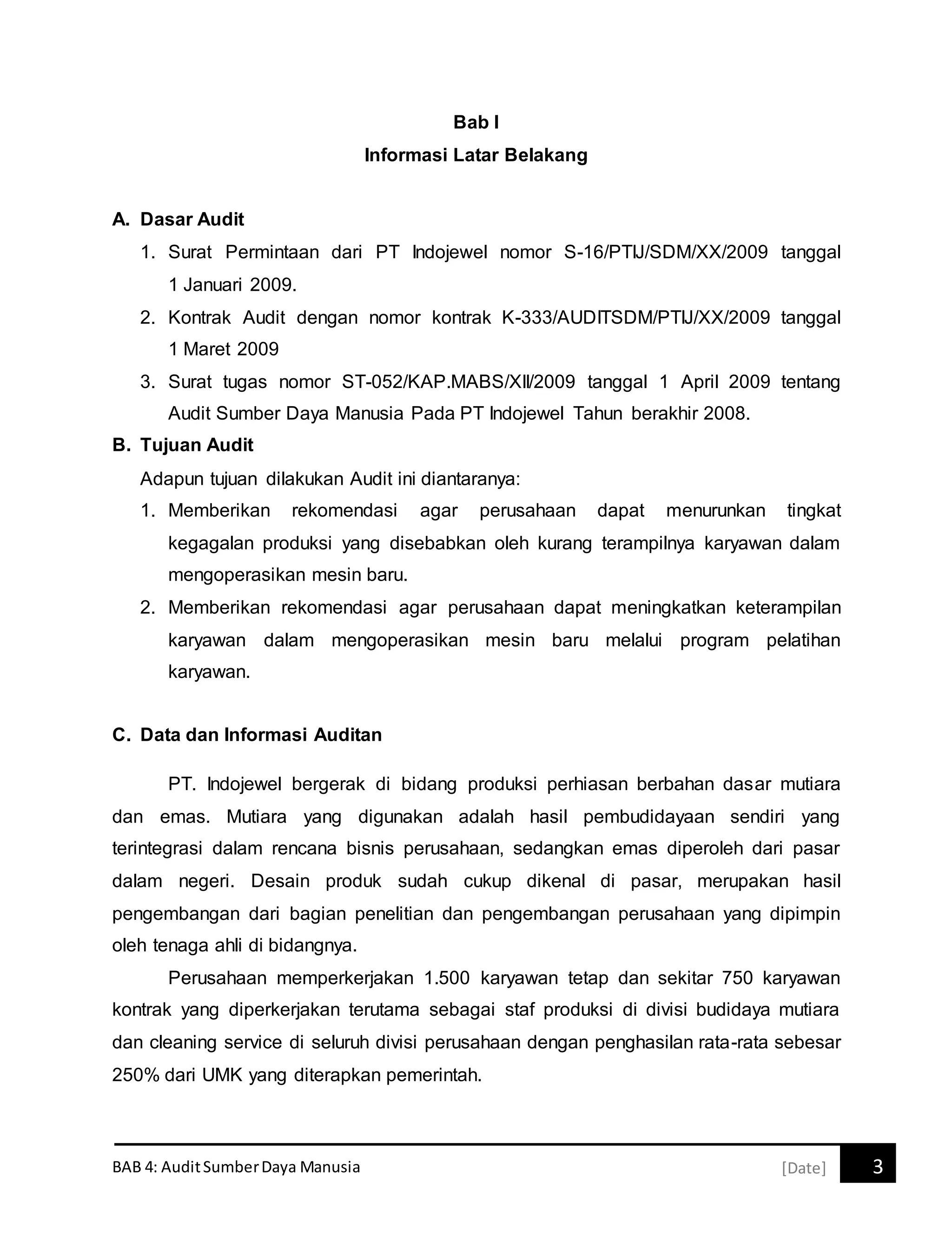 Audit Sumber Daya Manusia | DOCX