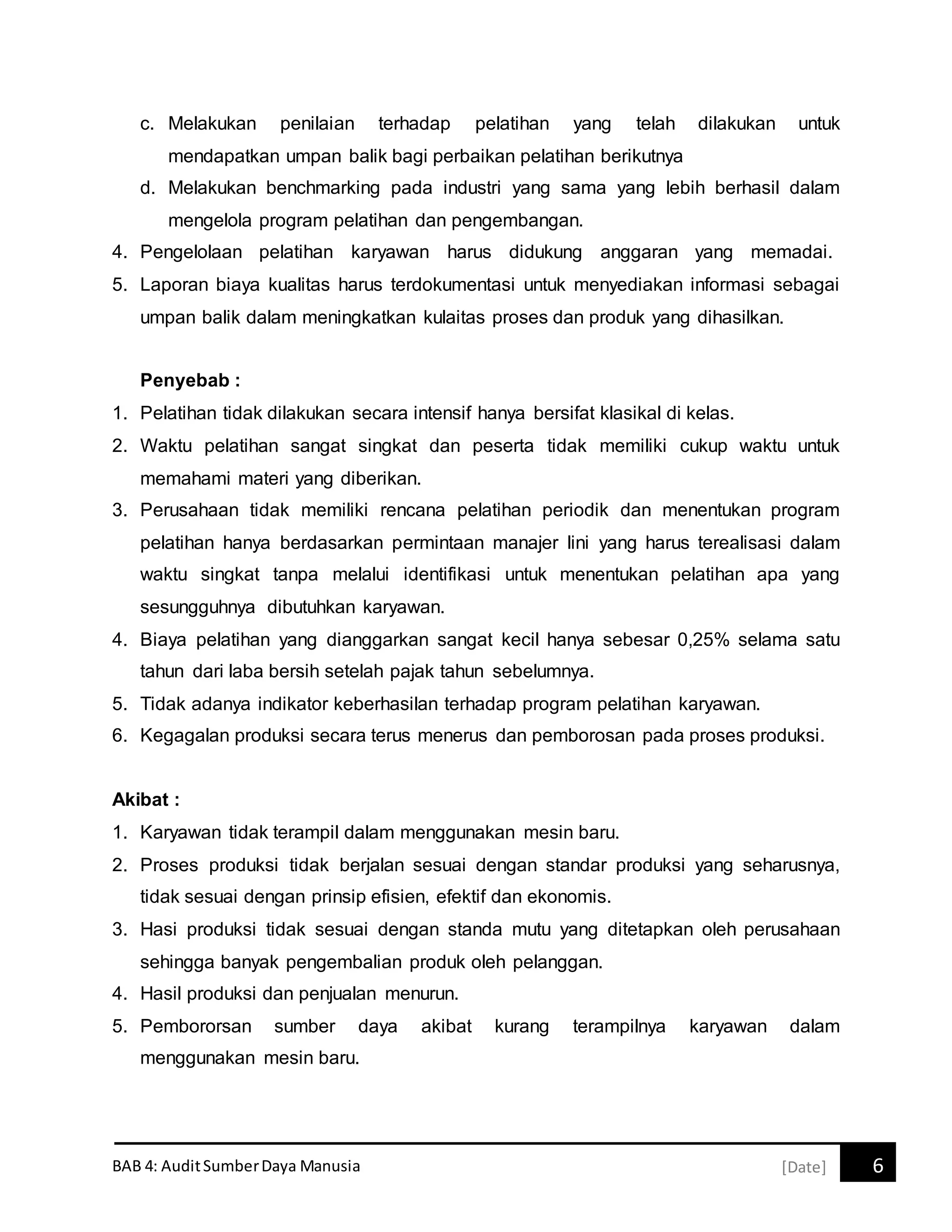 Audit Sumber Daya Manusia | DOCX