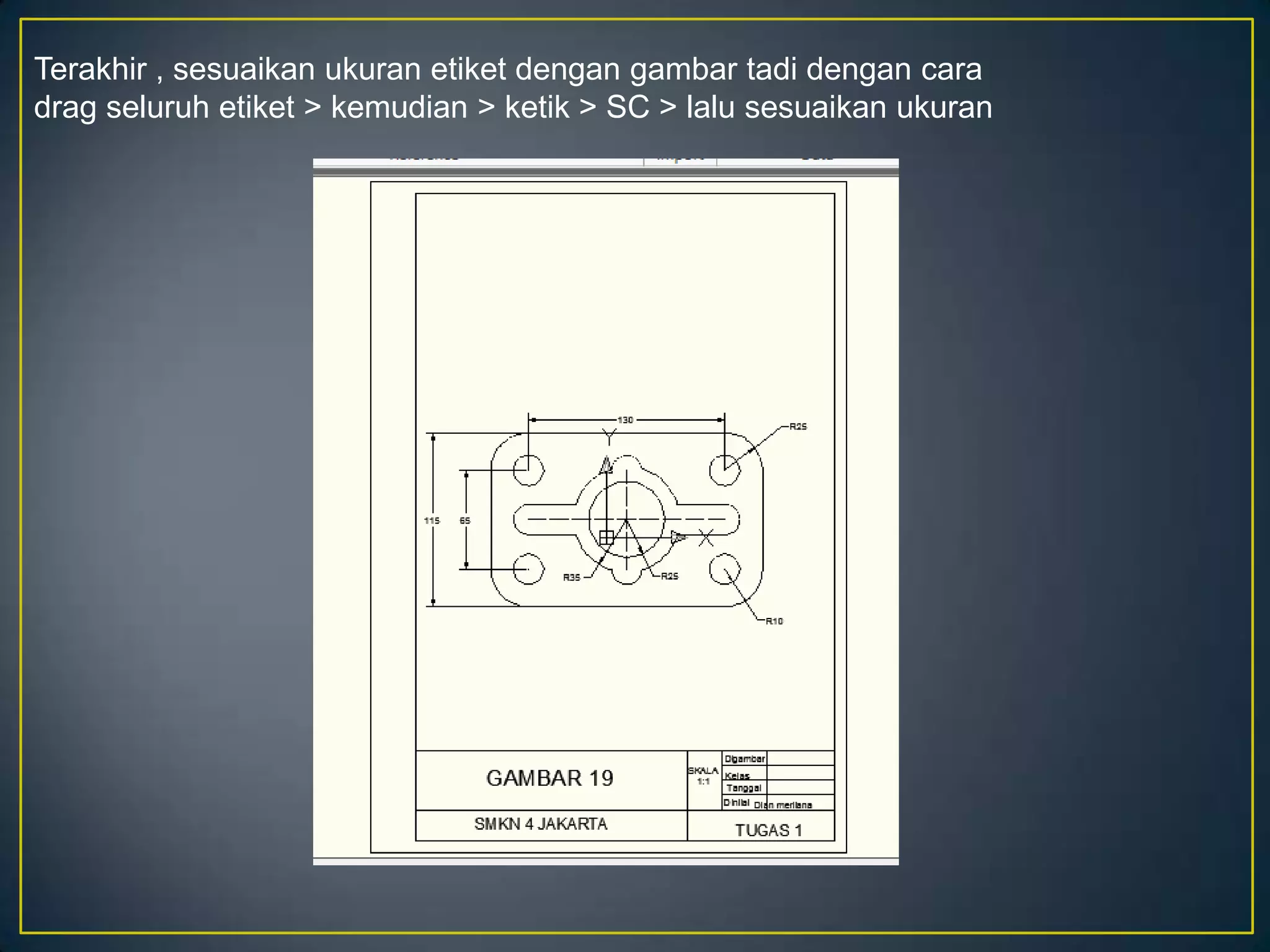 Tugas autocad , gambar 19 | PPTX
