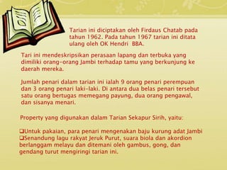 Tari Sekapur Sirih | PPTX