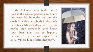 explanation text hidrology cycle (rain) | PPTX