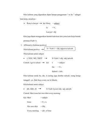 RUMUS SIMPLE PRESENT TENSE | PDF
