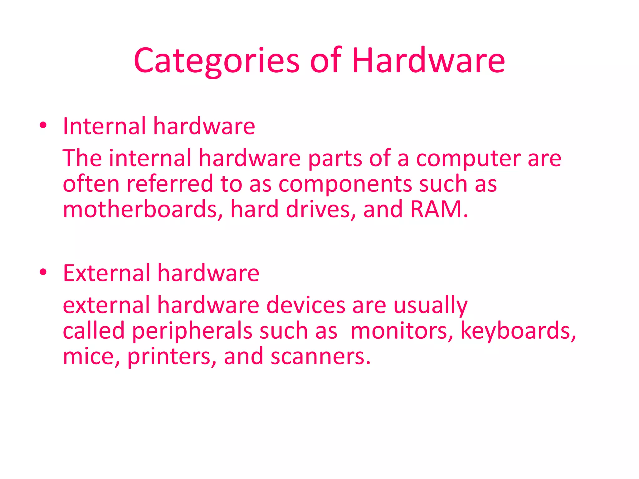 Bahasa Inggris Software and Hardware | PPTX