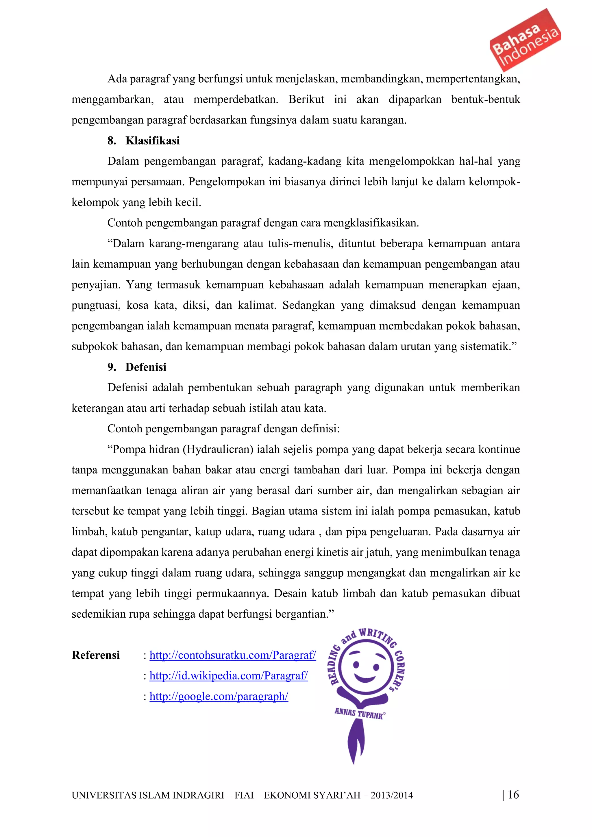 Struktur, Jenis dan Pengembangan Paragraf | PDF