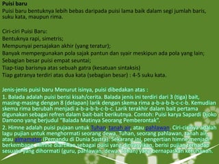Perbedaan Puisi Lama dengan Puisi Baru | PPTX