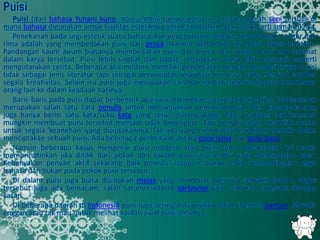 Perbedaan Puisi Lama dengan Puisi Baru | PPTX