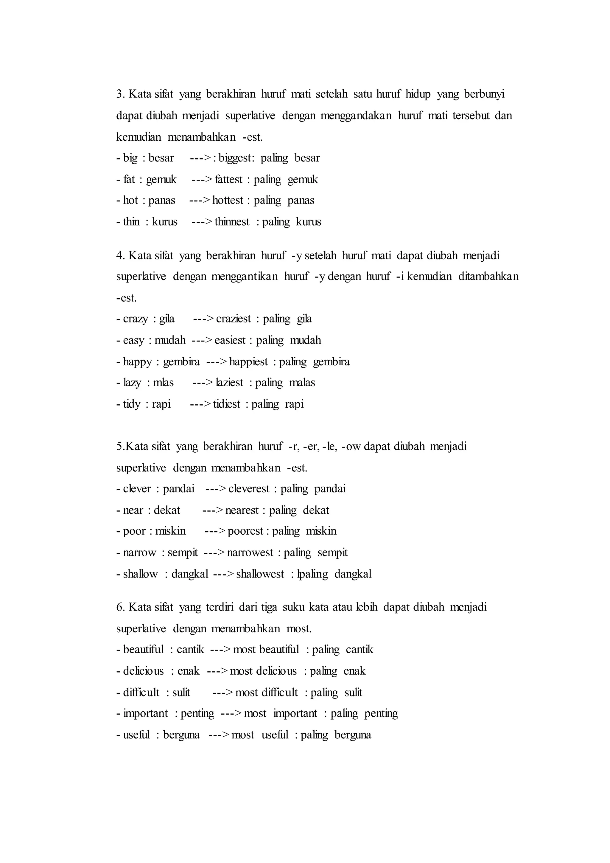 Tugas bahasa inggris pengertian, bentuk dan contoh degrees of ...