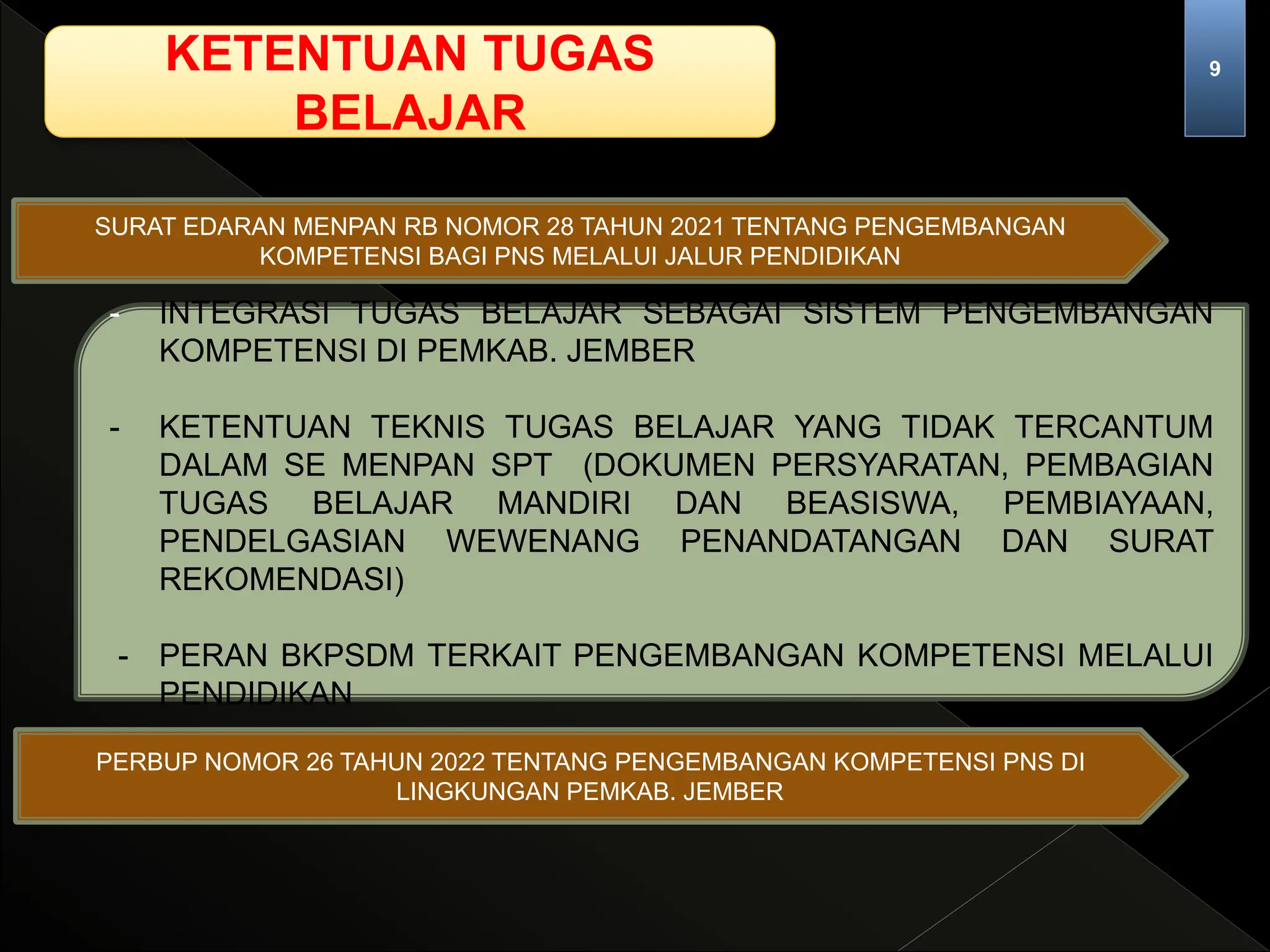 MATERI TENTANG TUGAS BELAJAR BAGI PNS ppt | PPT