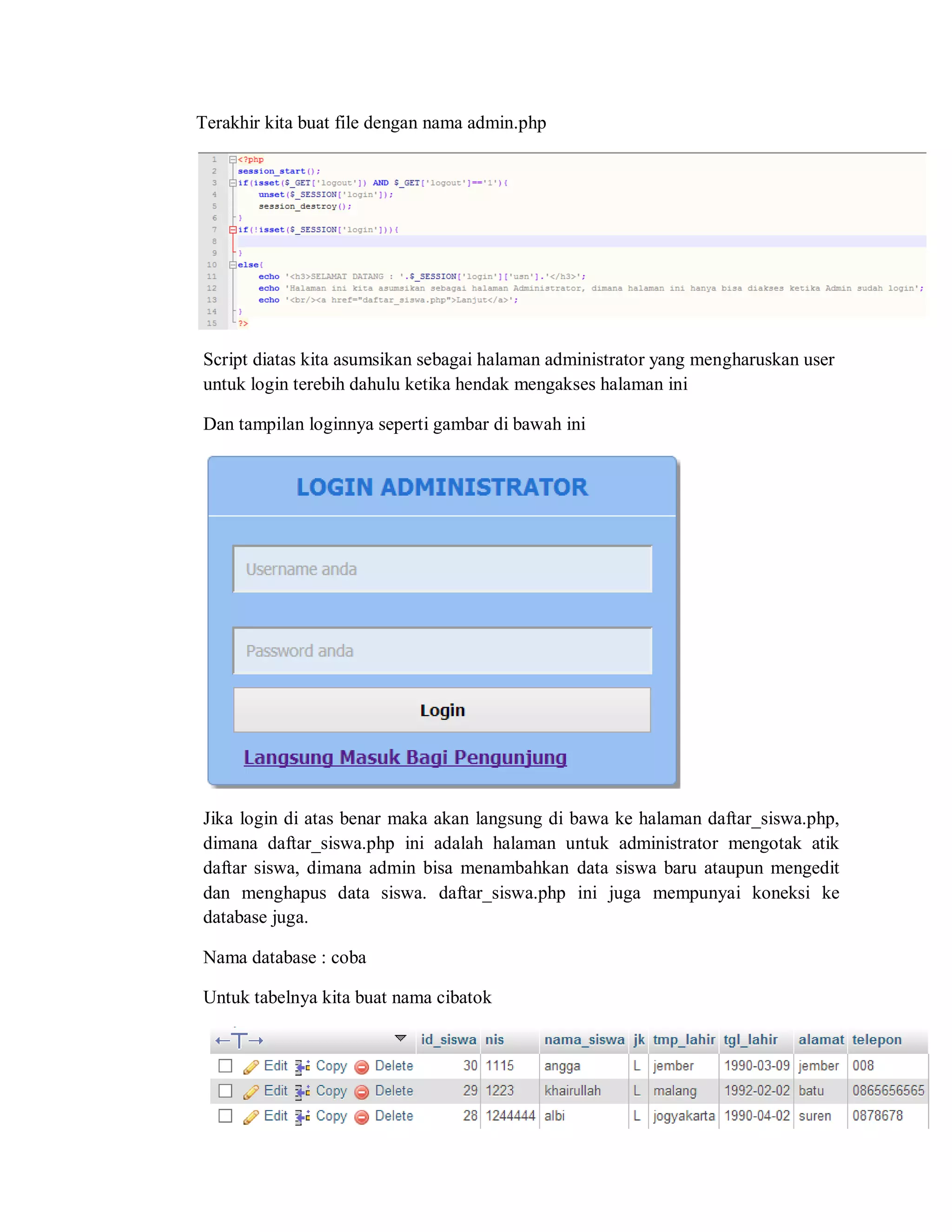 Tugas besar (pbw) web sekolah | PDF