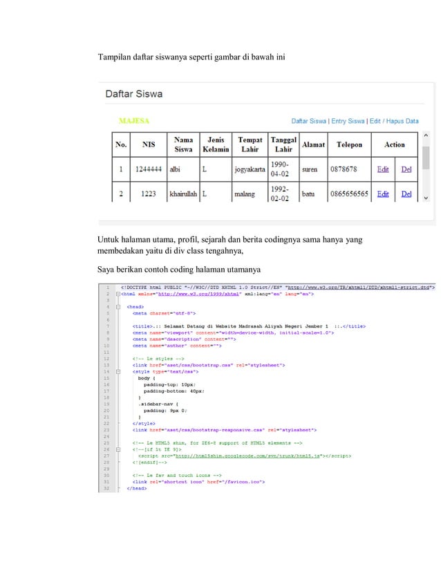 Tugas besar (pbw) web sekolah | PDF