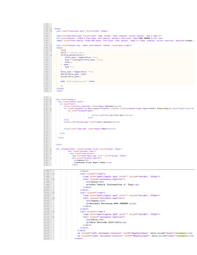 Tugas besar (pbw) web sekolah | PDF