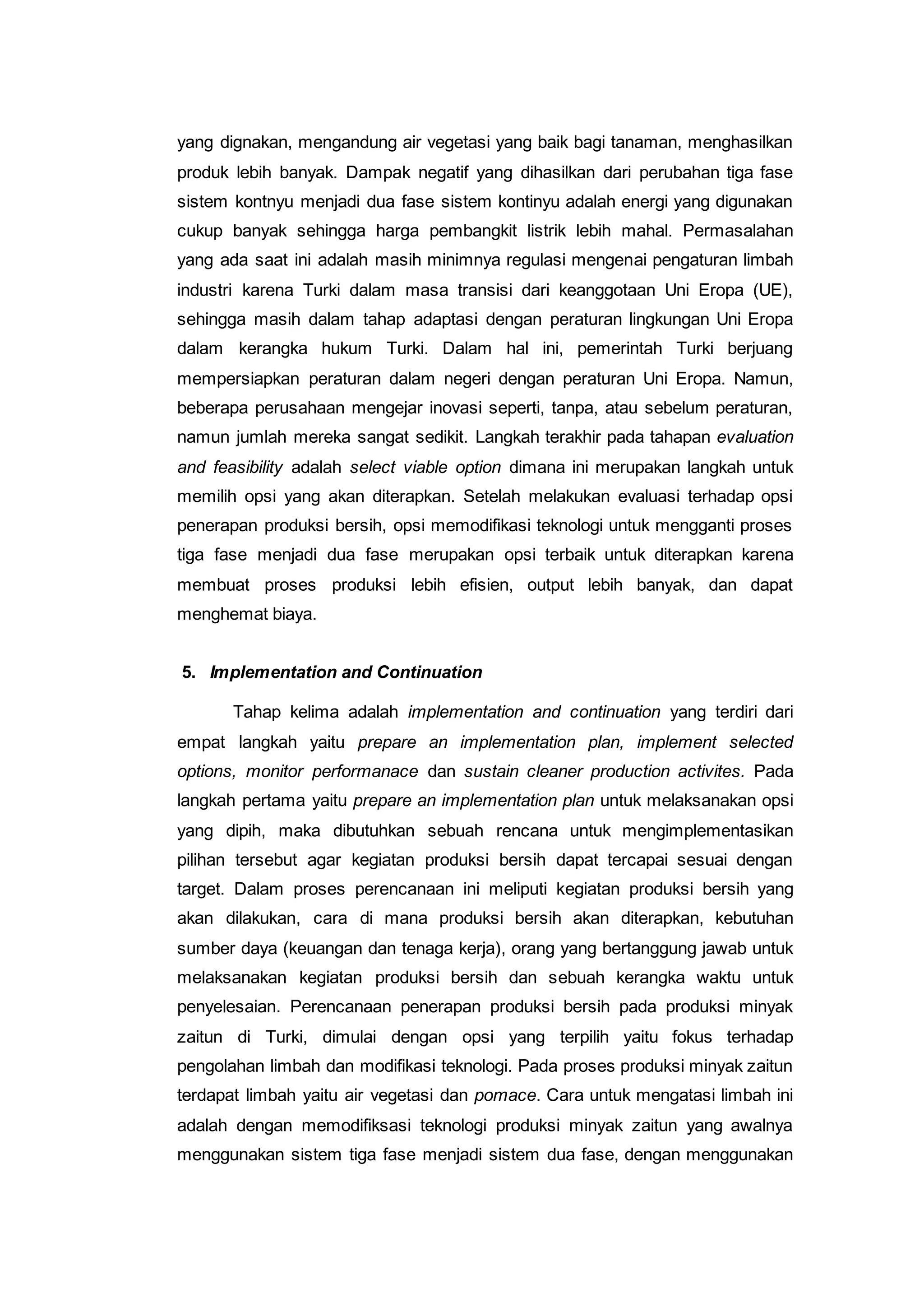 Cleaner Productio Assesment | DOCX