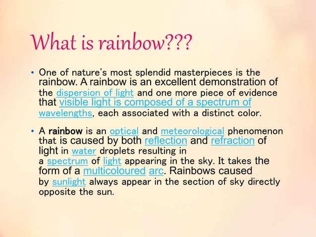 how rainbow formed | PPTX