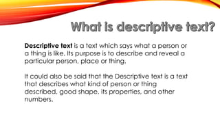 Descriptive Text | PPTX