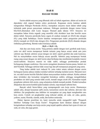 pengaruh inhibitor terhadap cara kerja enzim katalase | DOCX