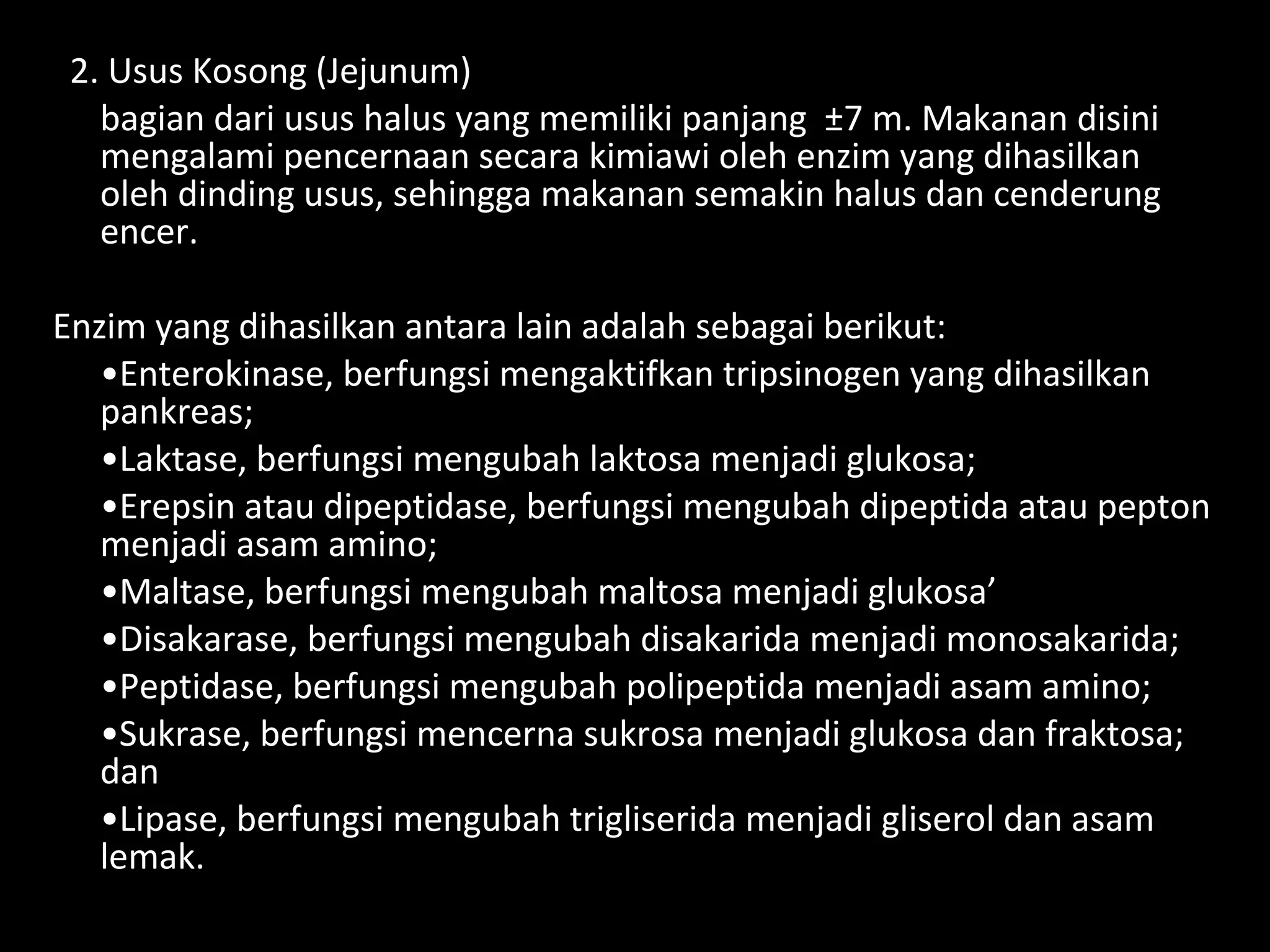 sistem pencernaan bagian usus halus | PPT