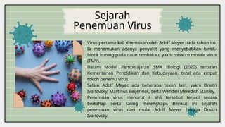 Tugas Biologi VIRUS tugas biologi SMA kelas 10 | PPTX