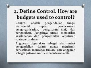 Tugas budgeting for planning and control | PPTX