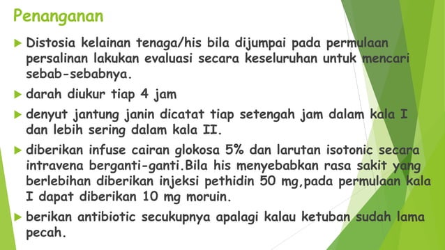 DISTOSIA KELAINAN TENAGA(HIS) | PPT | Free download