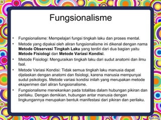 Tokoh Aliran Fungsionalisme | PPT