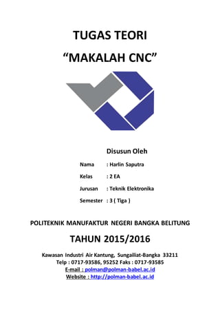 Tugas cnc email harlin | DOCX