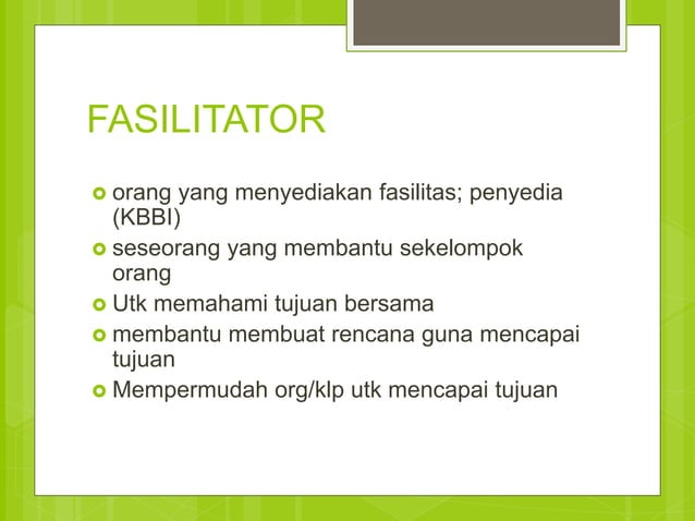 Tugas dan fungsi fasilitator publish | PPT