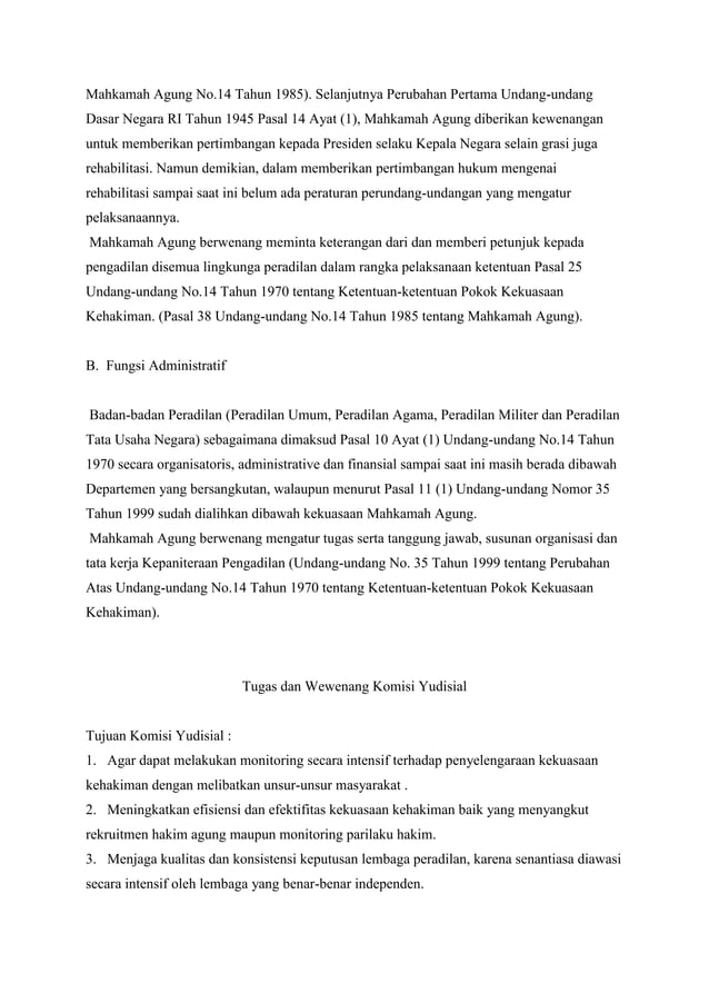 Tugas dan wewenang dpr , mpr , ma , mk , ky , dpd dan presiden | DOCX