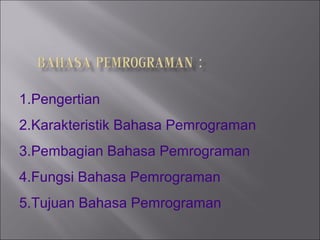 Tugas Pemrograman Dasar | PPT