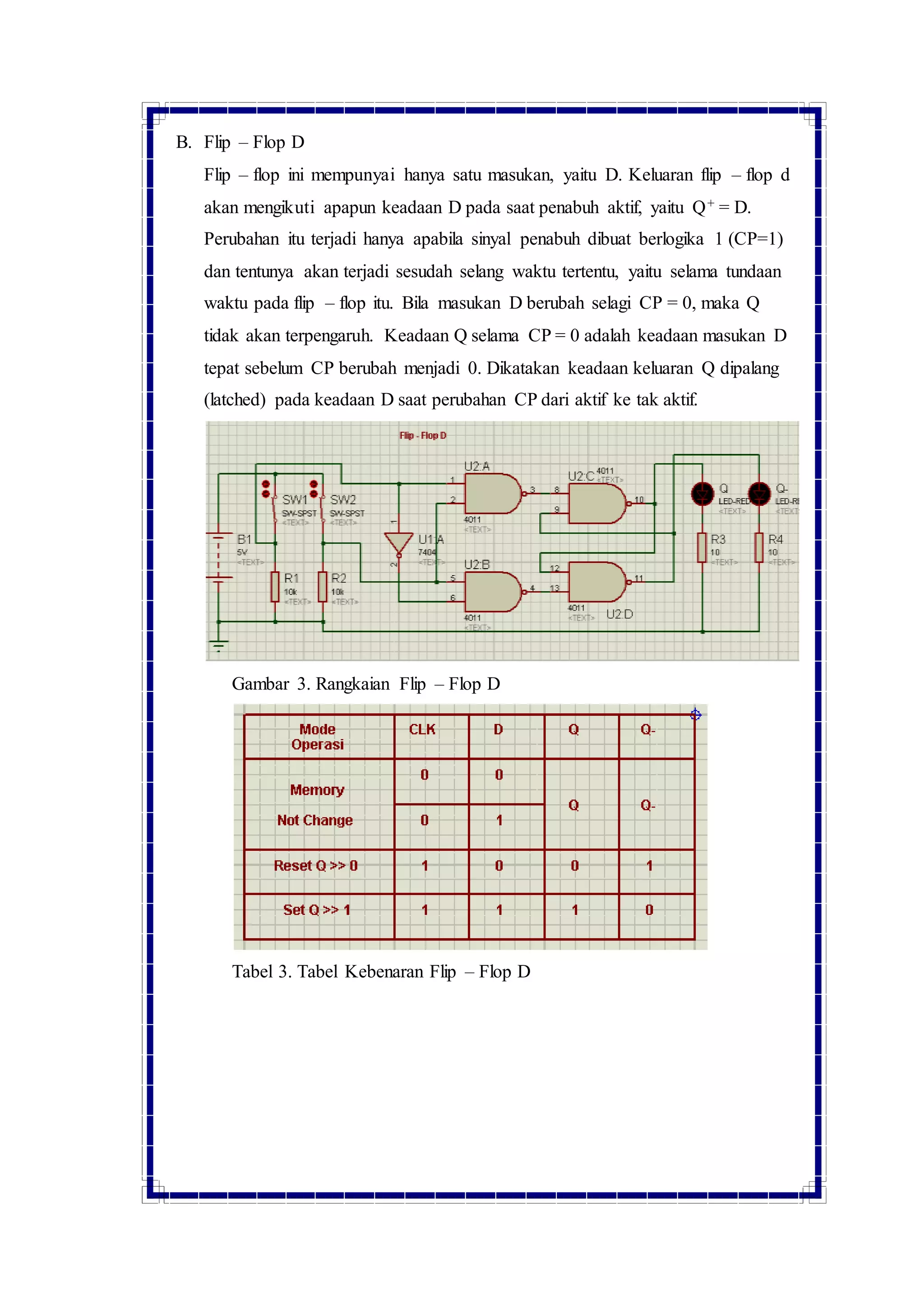 Tugas dasar teknik digital (flip flop rs dan d) | DOCX