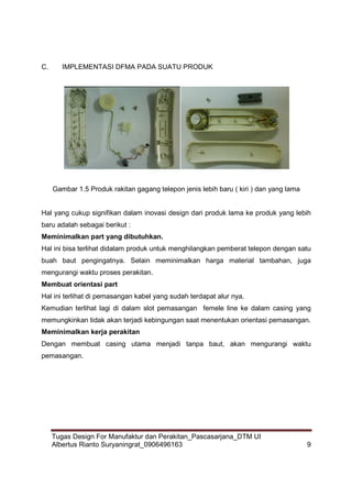 TUGAS UTS DESIGN UNTUK MANUFAKTUR & PERAKITAN DESAIN PADA PERANGKAT ...