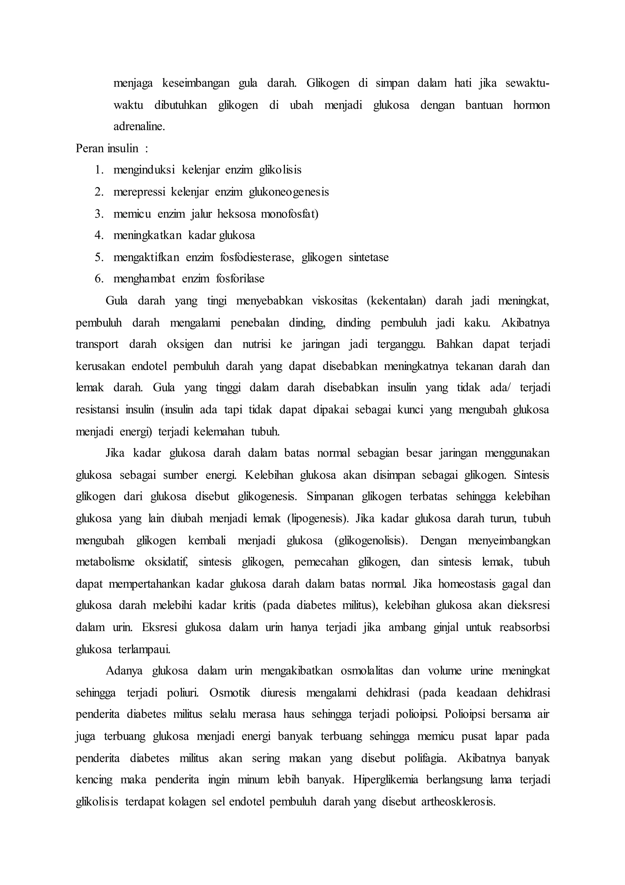 mekanisme diabetes kaitan biologi dan kimia | DOCX