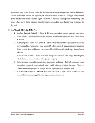 Tugas Dinar dan Dirham | DOCX