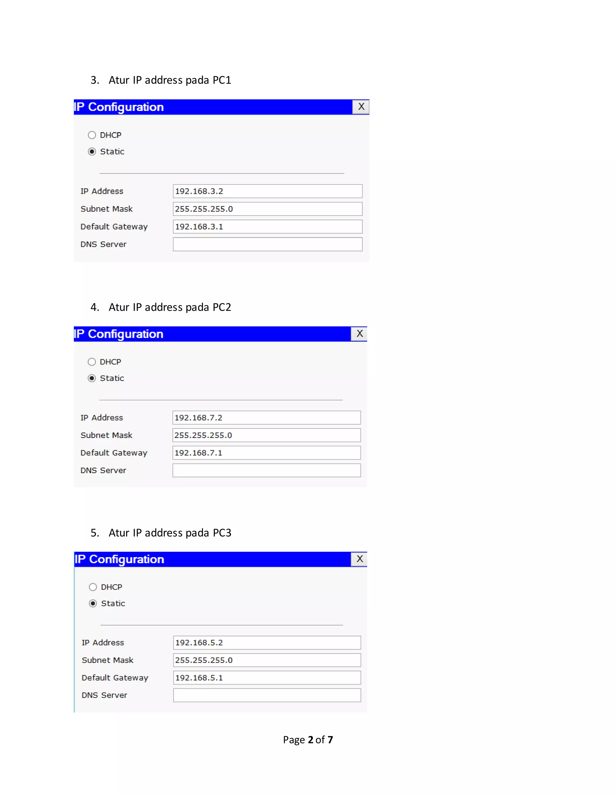Tugas e learning2 jarkom3 - Dynamic Routing (RIP) | PDF