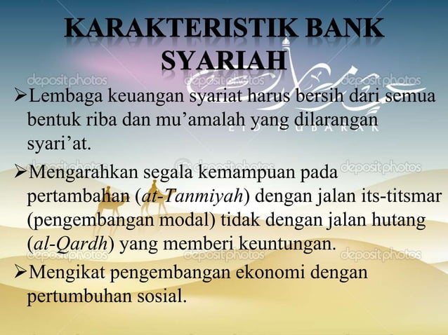 karakteristik bank syariah | PPTX