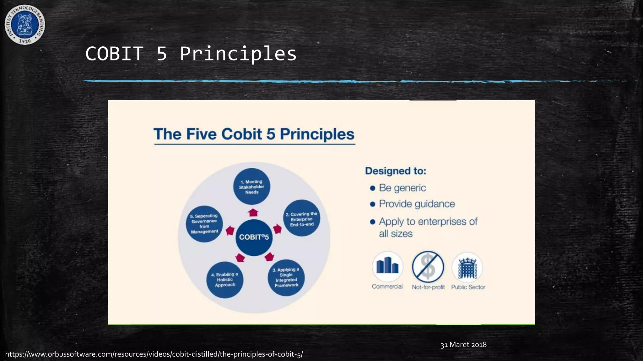 Part II Cyber Security Governance, Audit, and the COBIT 5 Framework | PPT